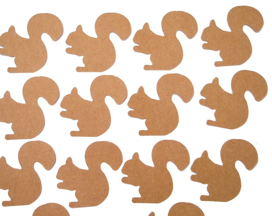 Kraft Paper Squirrel Confetti Birthday Party Decorations - Etsy
