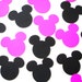 50 Hot Pink and Black Mickey Mouse Confetti Mickey Mouse Party ...