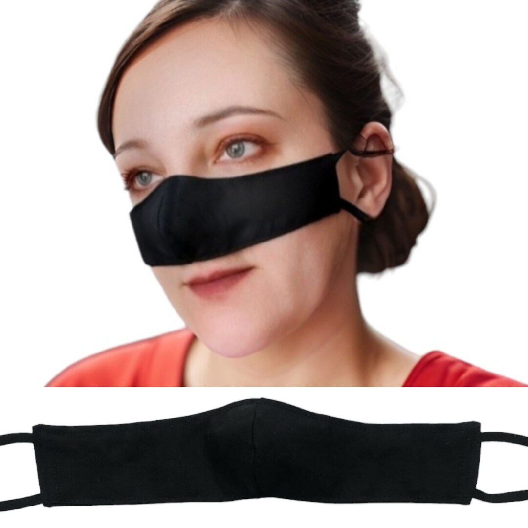 Black Nose Mask Pollen Protection Dust Cotton Washable Reusable ...