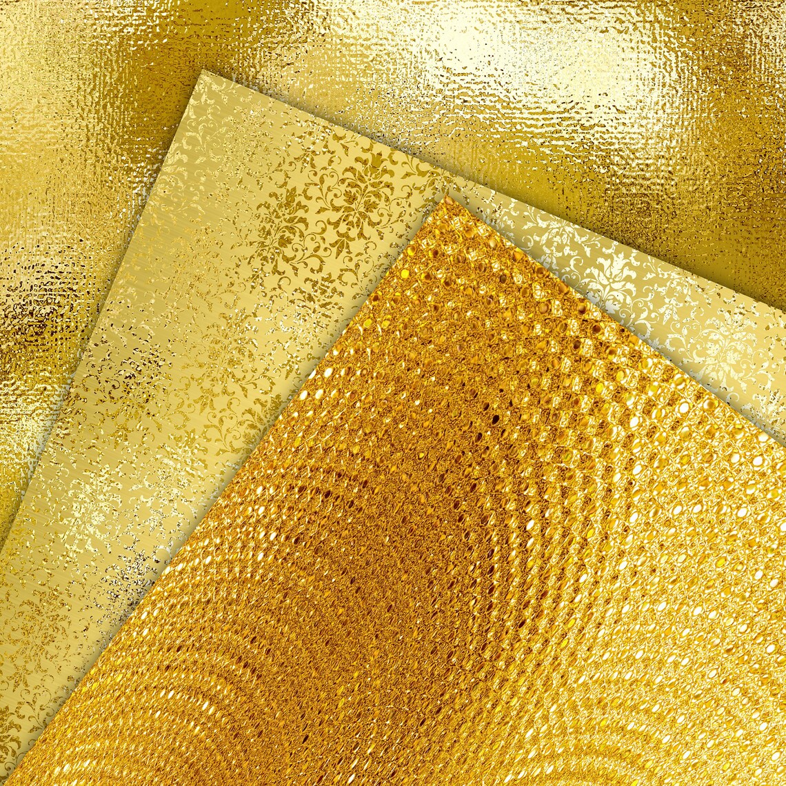 Gold Digital Paper Metallic Sparkle Foil Scrapbook Paper | Etsy