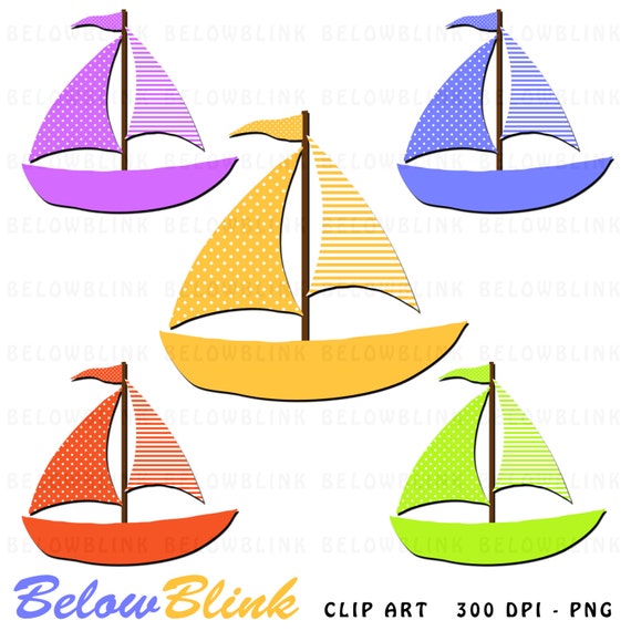 Sail Boat Clipart Clip Art Digital Scrapbooking Commercial Use ...