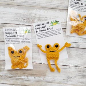 Emotional Support Crochet Frog Named Froodle, Pocket Hug Amigurumi ...