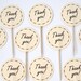 10 Thank You Party Picks, Cupcake Toppers, Food Picks, Toothpicks ...