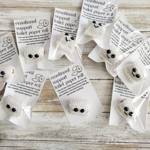 Emotional Support Toilet Paper Roll Crochet Amigurumi Pocket Hug Plush ...