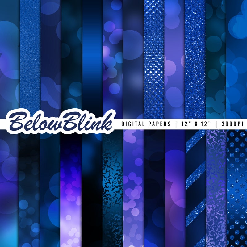 Blue Bokeh - Etsy