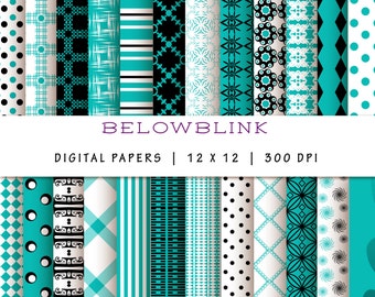 Pink Digital Paper Pack Scrapbook Papers 24 jpg files 12 x | Etsy