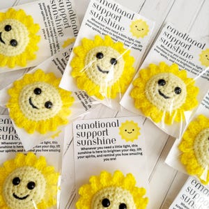 Emotional Support Sunshine Crochet Amigurumi - Handmade Plush With ...