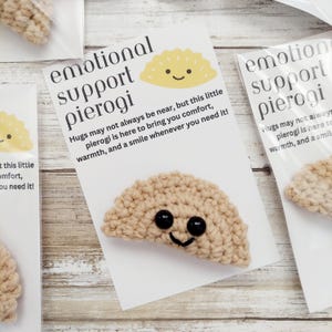 Emotional Support Pierogi Crochet Plush Amigurumi - Comforting Handmade ...