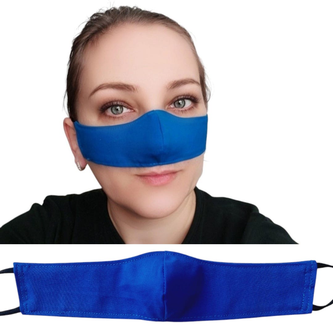 Blue Nose Mask Pollen Protection Dust Cotton Washable Reusable ...