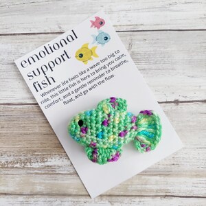 Emotional Support Fish Crochet Pocket Hug – Amigurumi Mental Health ...