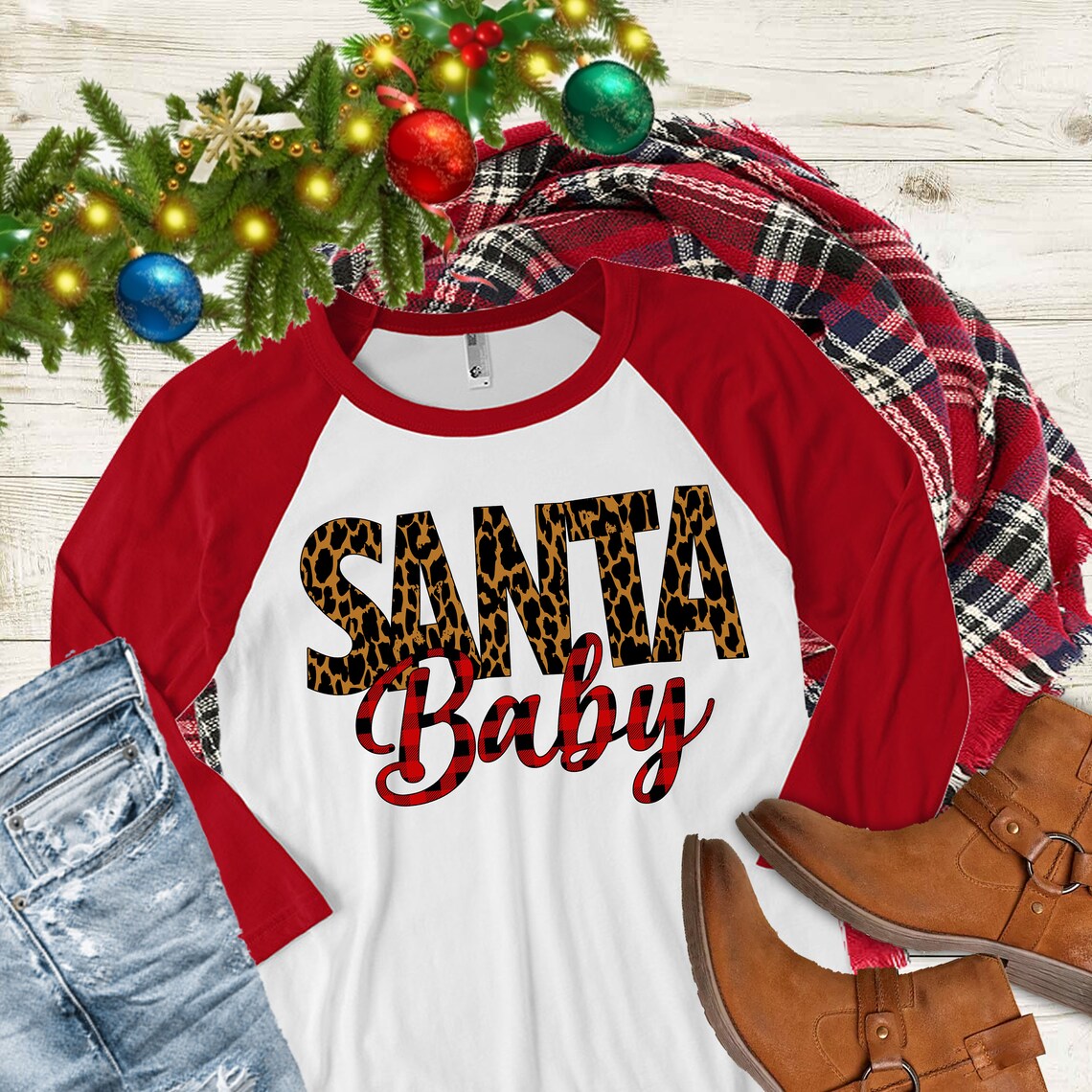 Santa Baby PNG Sublimation Design Clipart Digital Design DTG | Etsy