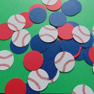 50 Baseball Confetti, Sports Party Decorations, Birthday Decor, White ...