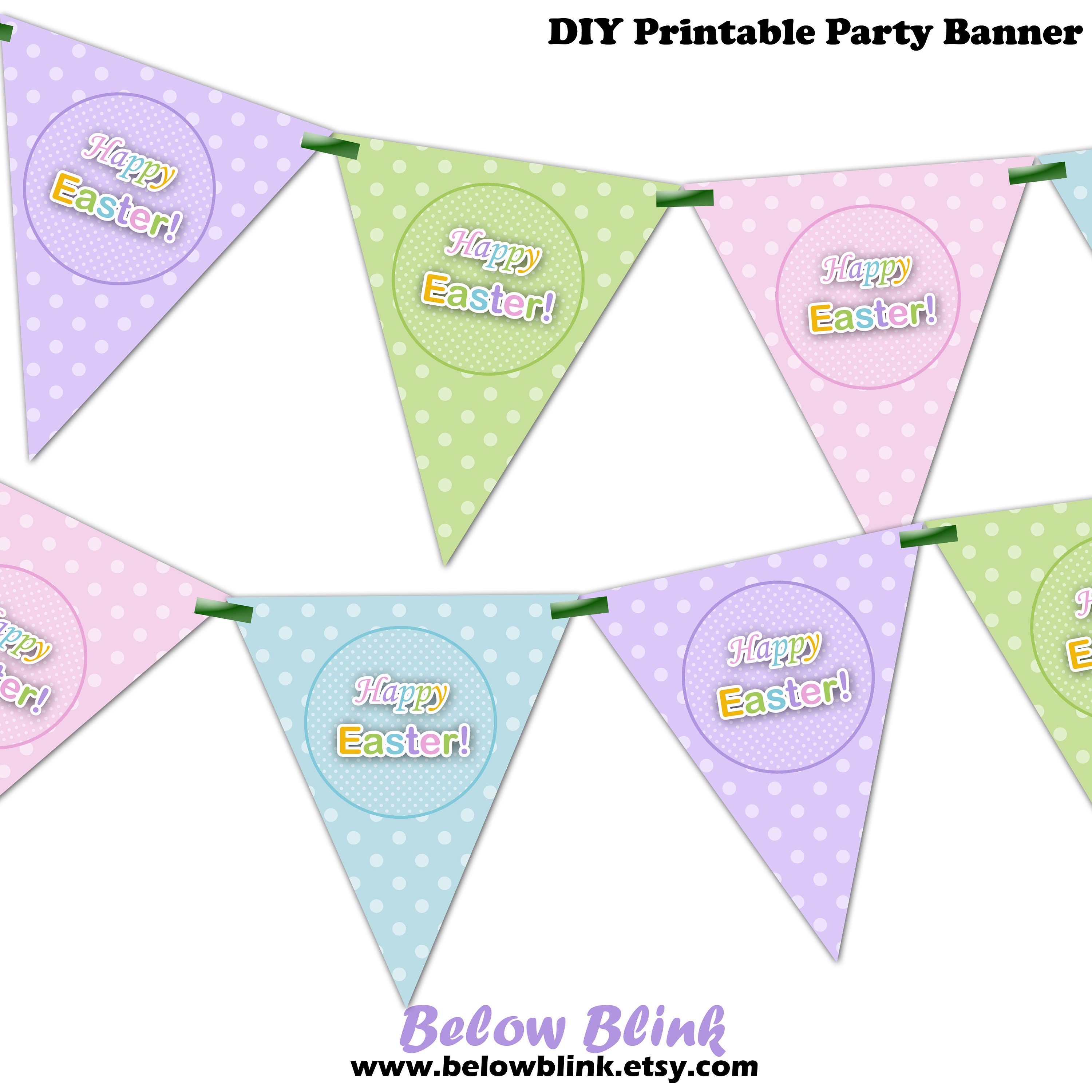 Happy Easter Banner Easter Egg Hunt Printable Banner Easter | Etsy