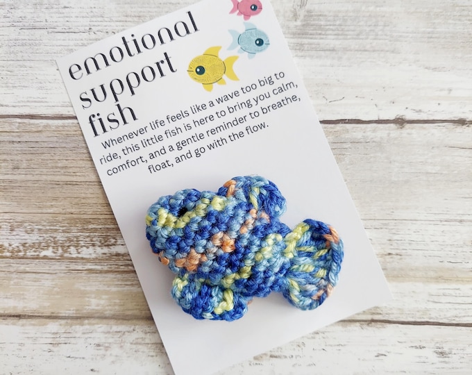 Emotional Support Fish Crochet Pocket Hug – Amigurumi Mental Health ...