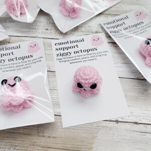 Emotional Support Crochet Octopus Ziggy, Pocket Hug Amigurumi Toy ...