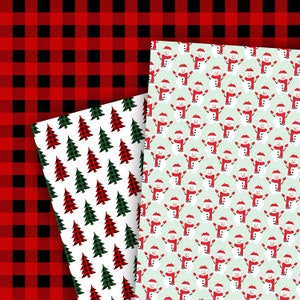 Christmas Digital Paper, Seamless Backgrounds, Scrapbook Paper ...