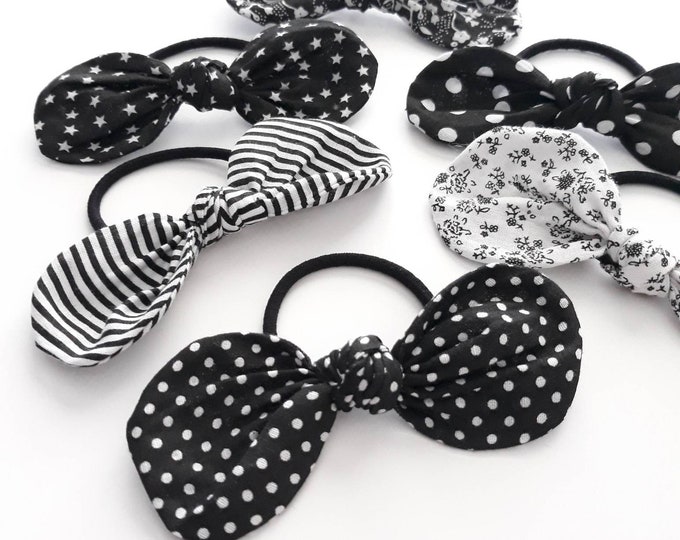 Top Knot Hair Bow Ties, Ponytail Holder, Elastic Hair Bands, Hair ...