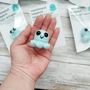 Emotional Support Crochet Octopus Ziggy, Pocket Hug Amigurumi Toy ...