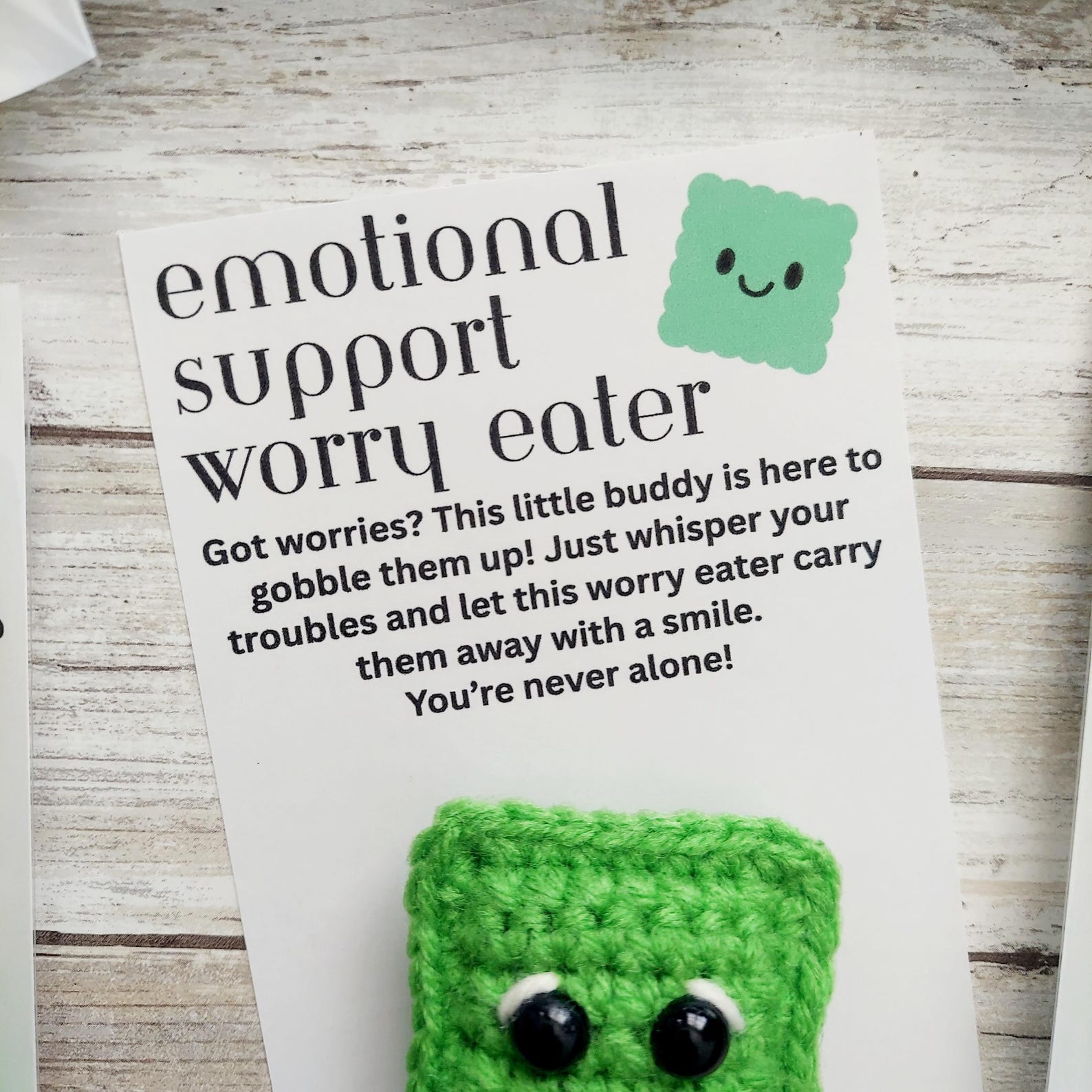 Emotional Support Worry Eater Pocket Hug – Handmade Crochet Amigurumi ...