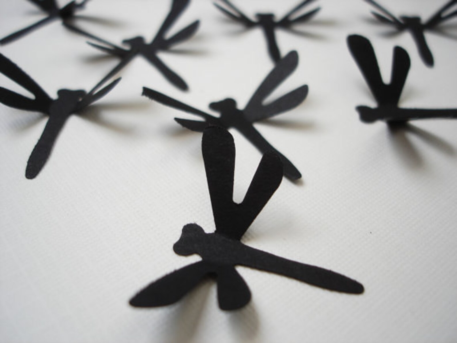 100 Black Dragonfly Punch Die Cut Cutout Confetti Scrapbooking | Etsy