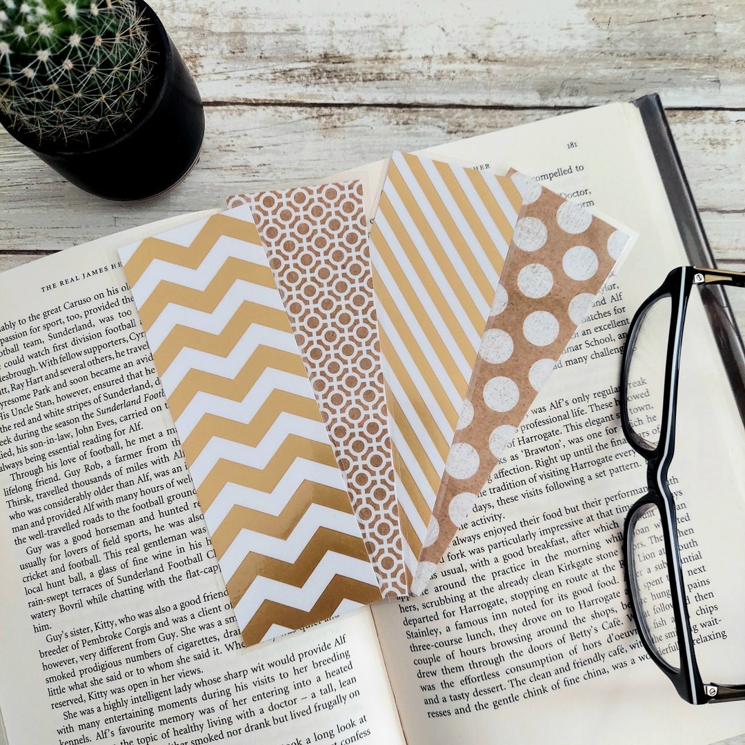 Gold Bookmarks, Handmade Bookmarks, Bookworm Gift, Book Club Gift, Book ...