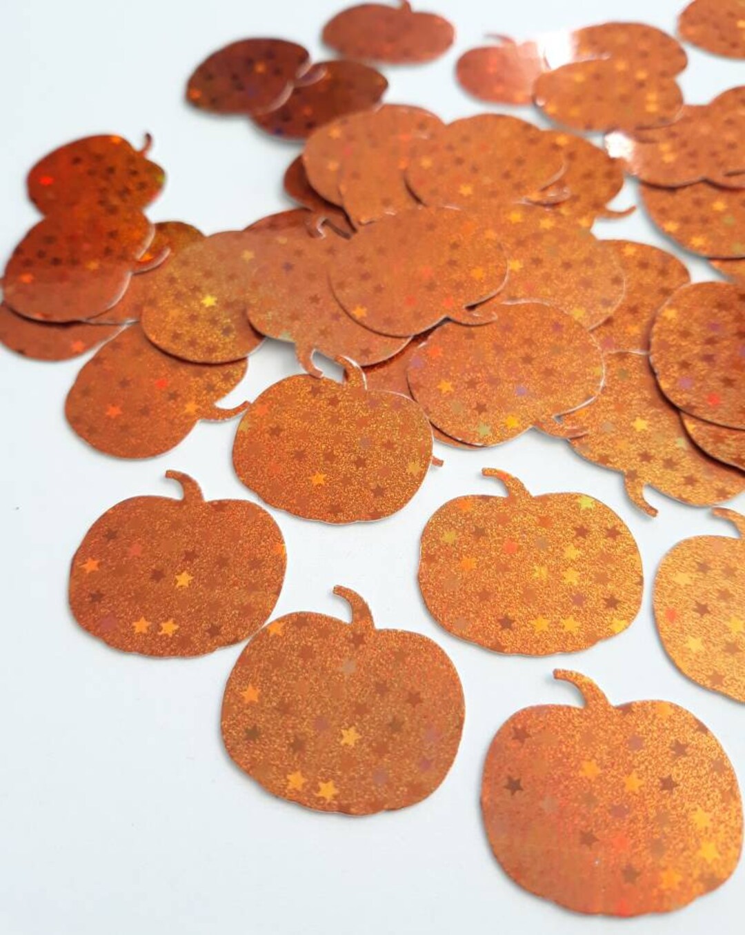 Holographic Pumpkin Confetti 50CT, Thanksgiving Table Scatter, Party ...