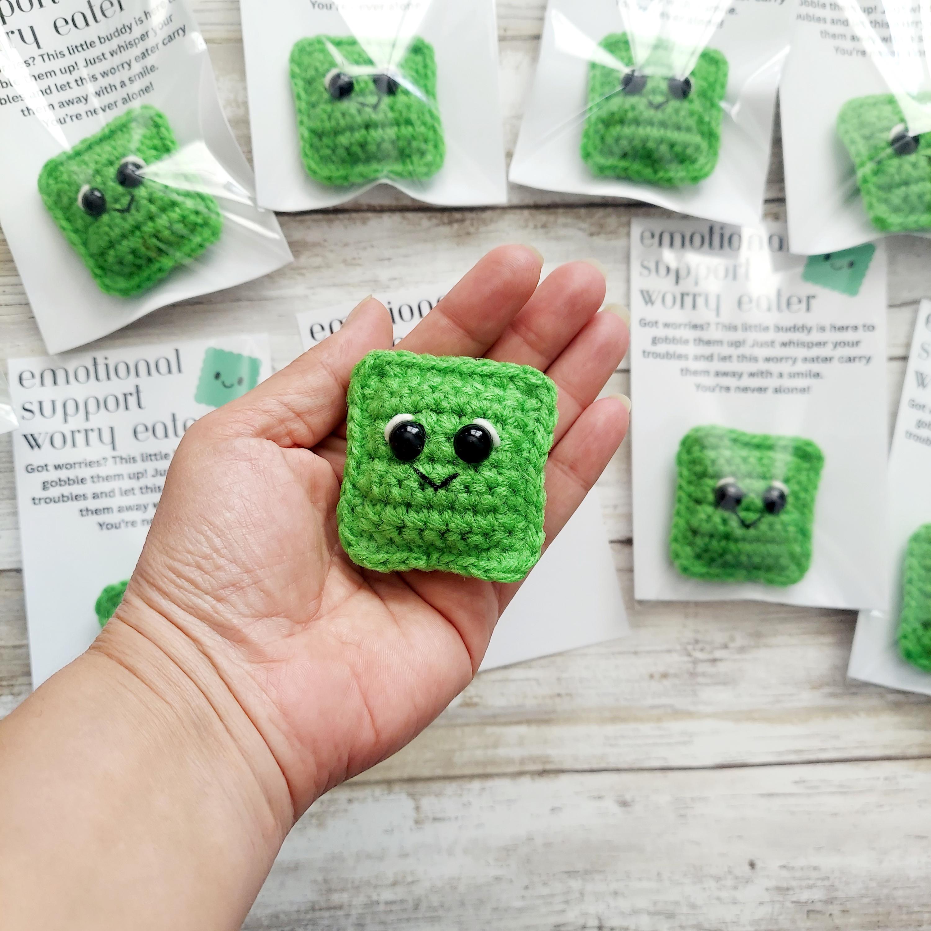 Emotional Support Worry Eater Pocket Hug – Handmade Crochet Amigurumi ...
