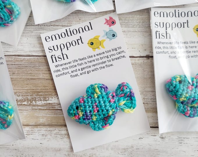 Emotional Support Fish Crochet Pocket Hug – Amigurumi Mental Health ...
