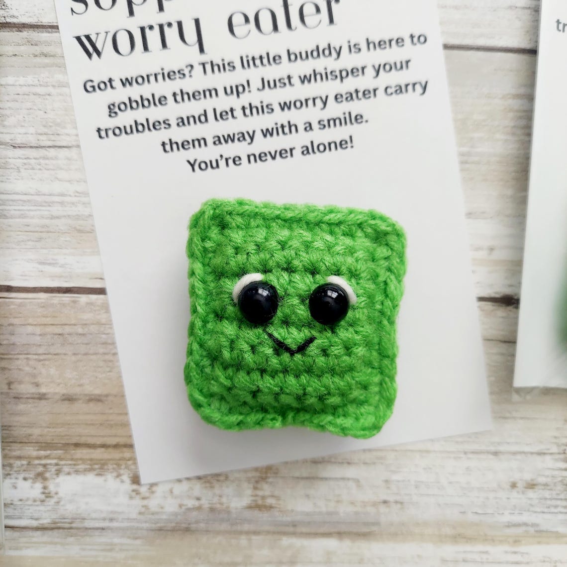 Emotional Support Worry Eater Pocket Hug – Handmade Crochet Amigurumi ...