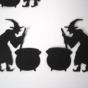 25 Halloween Witch and Cauldron Confetti Party Scrapbook Embellishments ...