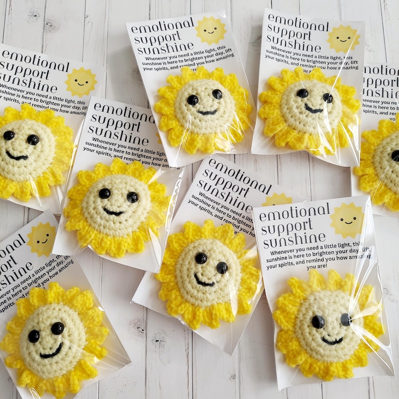 Emotional Support Sunshine Crochet Amigurumi - Handmade Plush With ...