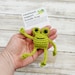 Emotional Support Crochet Frog Named Froodle, Pocket Hug Amigurumi ...