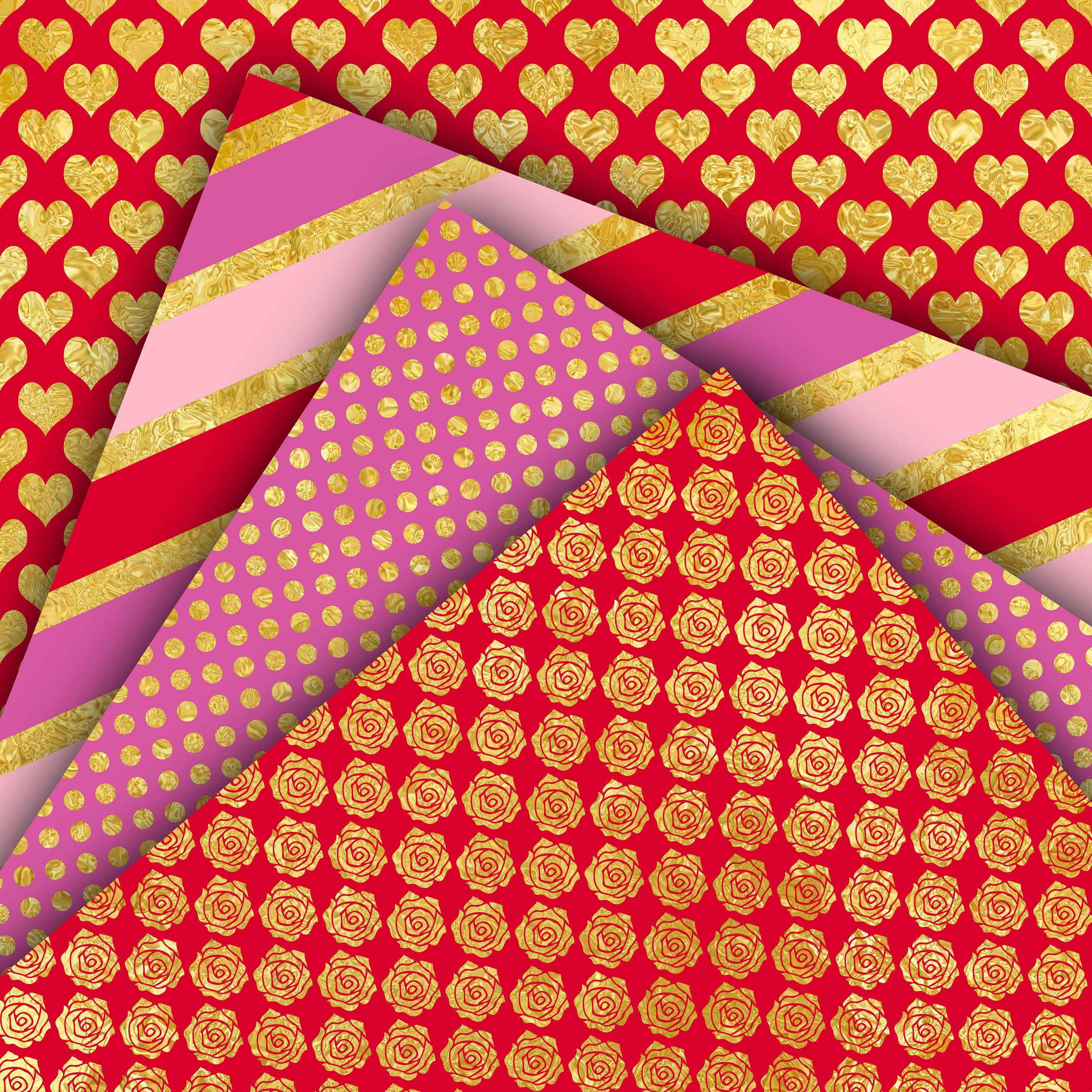 Valentine's Day Digital Paper Printable Papers Love - Etsy