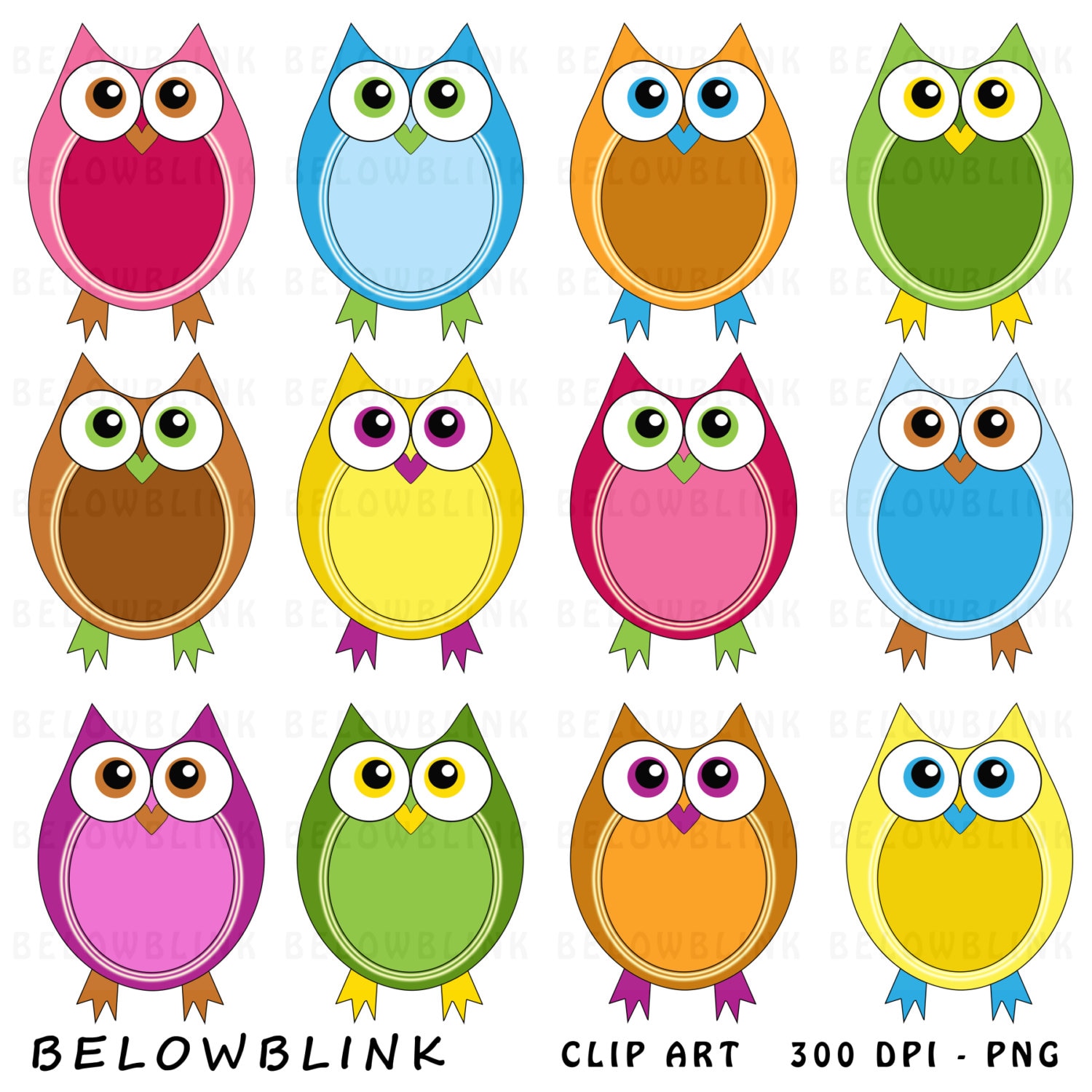 Colorful Owl Clip Art