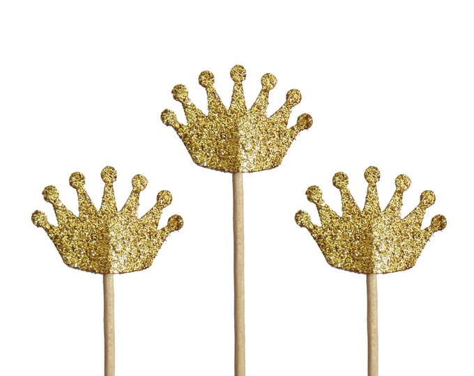 6 Princess Tiara Cupcake Toppers, Princess Crown Topper, Party ...