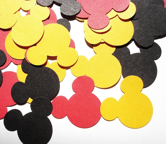 50 Mickey Mouse Confetti, Party Decor Supplies, Table Scatter Mickey ...