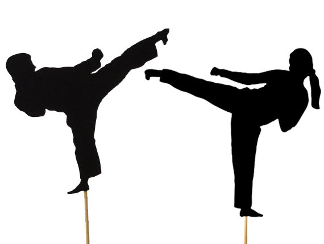 Male or Female Karate Cake Topper, Martial Arts Party Decorations, Tae ...