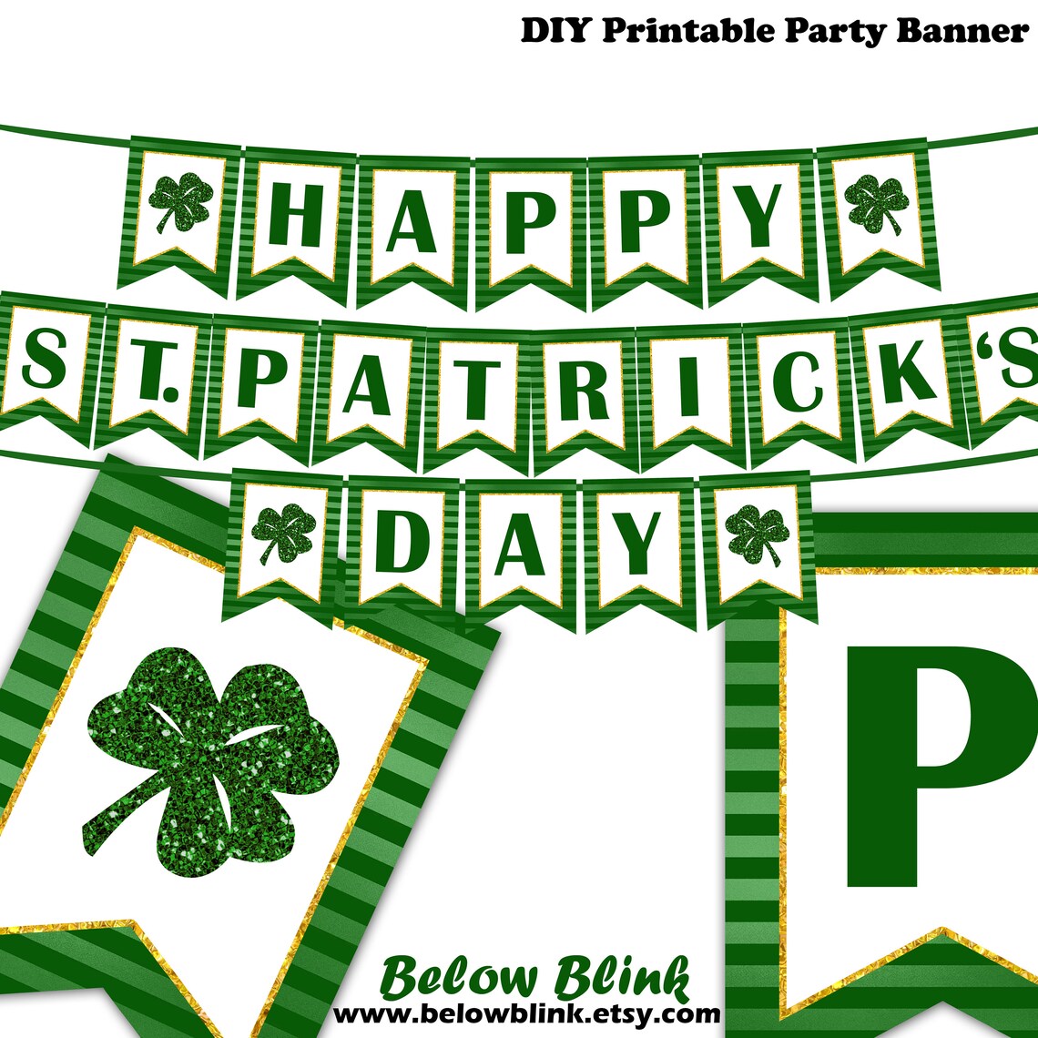 Happy St. Patrick's Day Banner Bunting Banner St. - Etsy