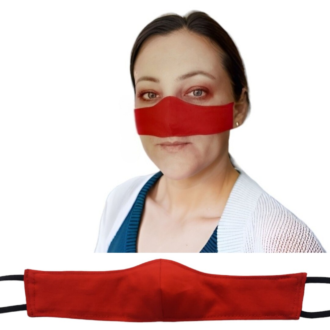 Red Nose Mask Pollen Protection Dust Cotton Washable Reusable ...