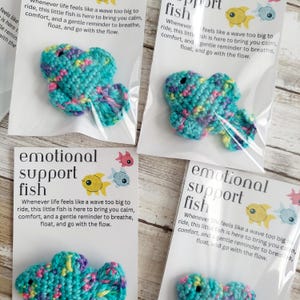 Emotional Support Fish Crochet Pocket Hug – Amigurumi Mental Health ...