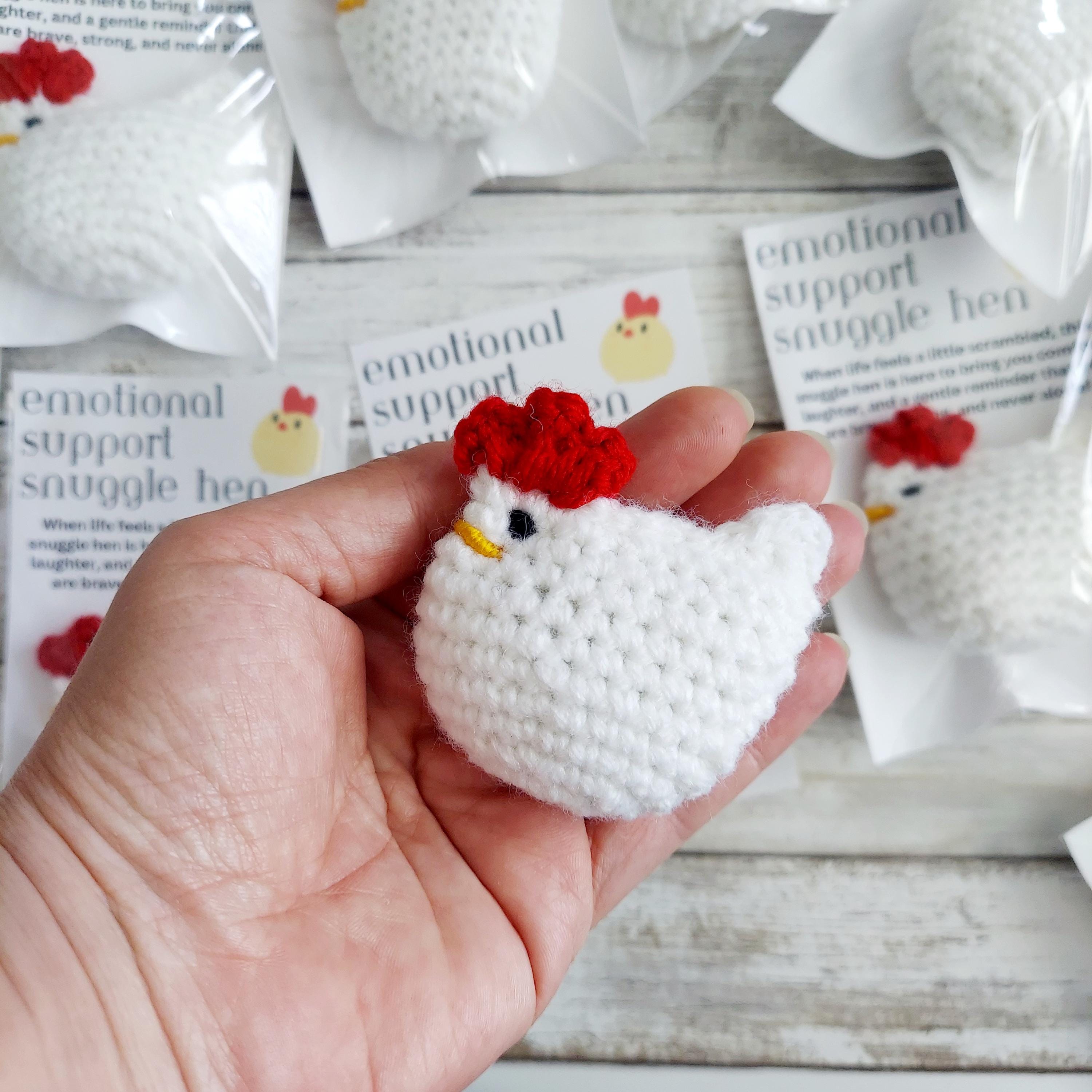 Emotional Support Snuggle Hen Pocket Hug – Crochet Amigurumi Hen With ...