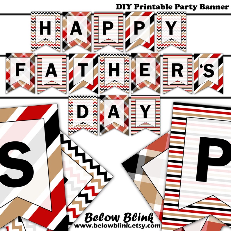 Happy Father's Day Banner Printable Best Dad Ever Themed - Etsy