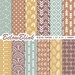 Boho Digital Paper, Seamless Backgrounds, Bohemian Scrapbook Paper ...
