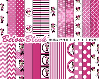 Minnie Digital Paper | Etsy