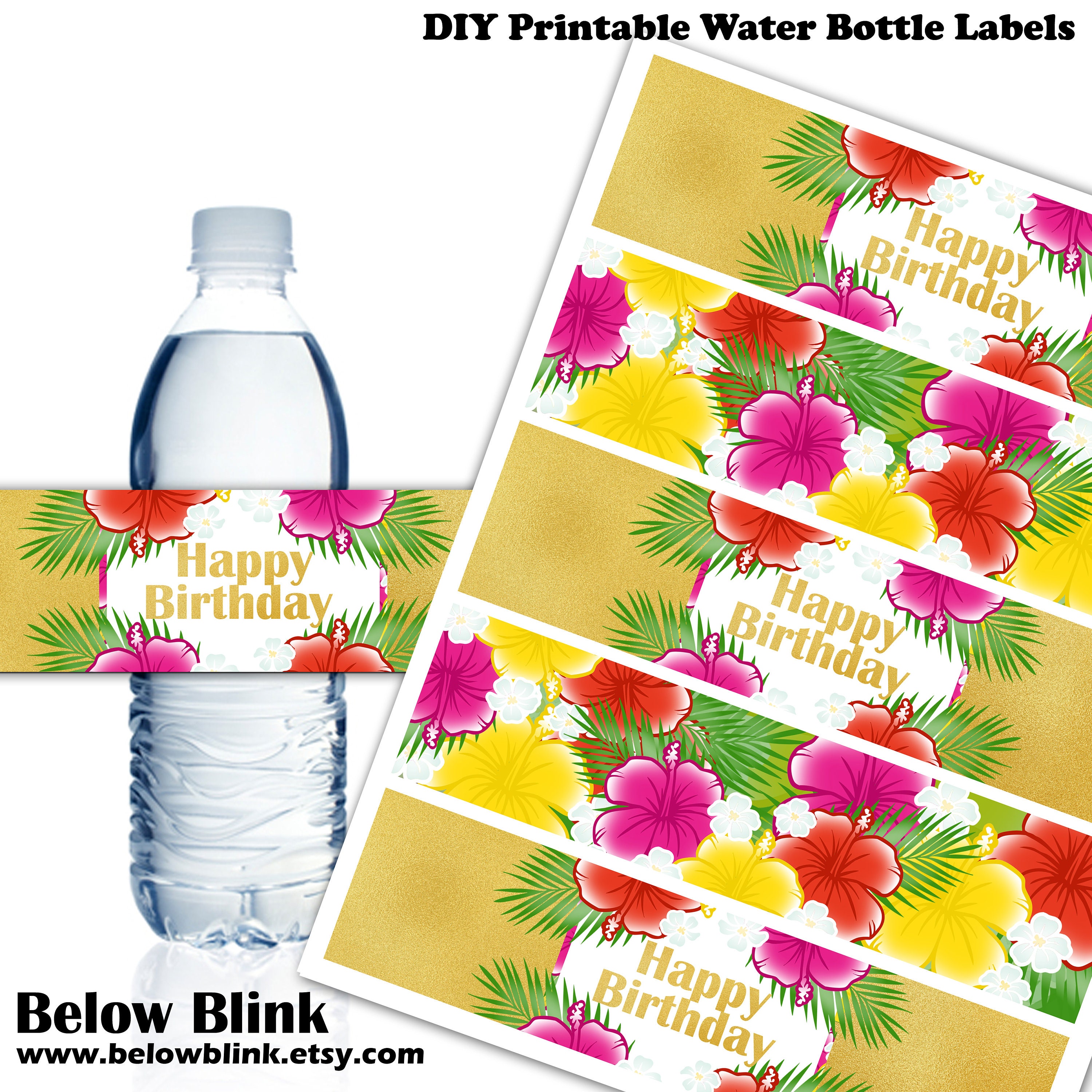 Luau Birthday Hawaiian Party Like a Pineapple Pineapple Water Bottle ...