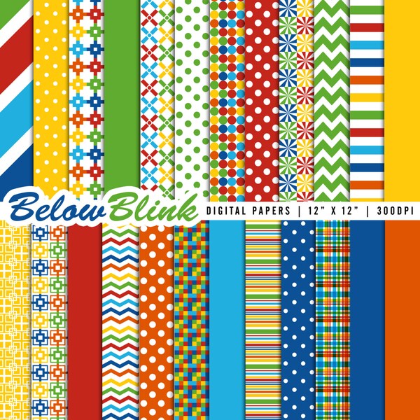 Primary Dots Stripes - Etsy