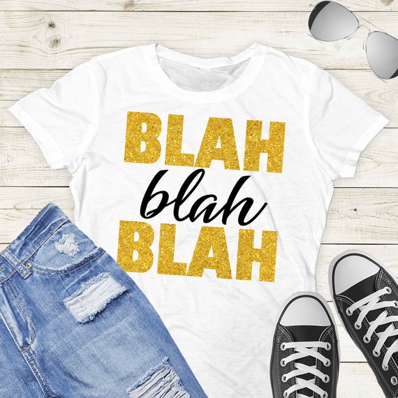 Blah Blah Blah PNG Sublimation Design Graphic Tees Clipart Printable ...