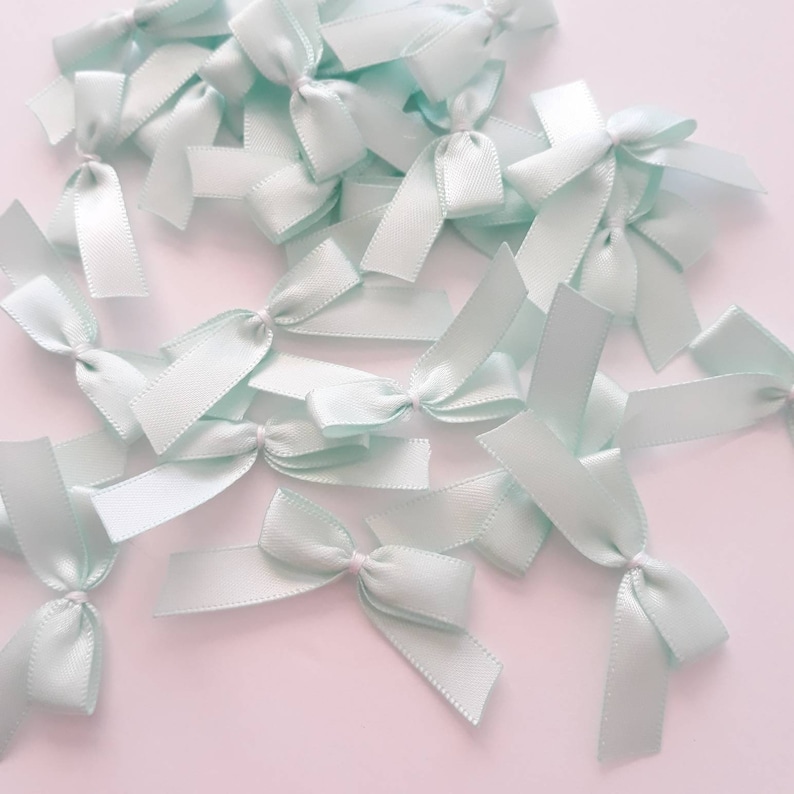 Pastel Mini Bow Embellishments, 12CT Ribbon Bow Applique, Scrapbooking ...
