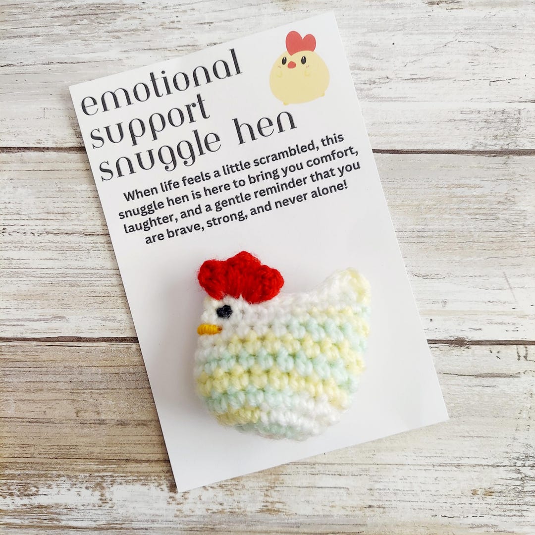Emotional Support Snuggle Hen Pocket Hug – Crochet Amigurumi Hen With ...