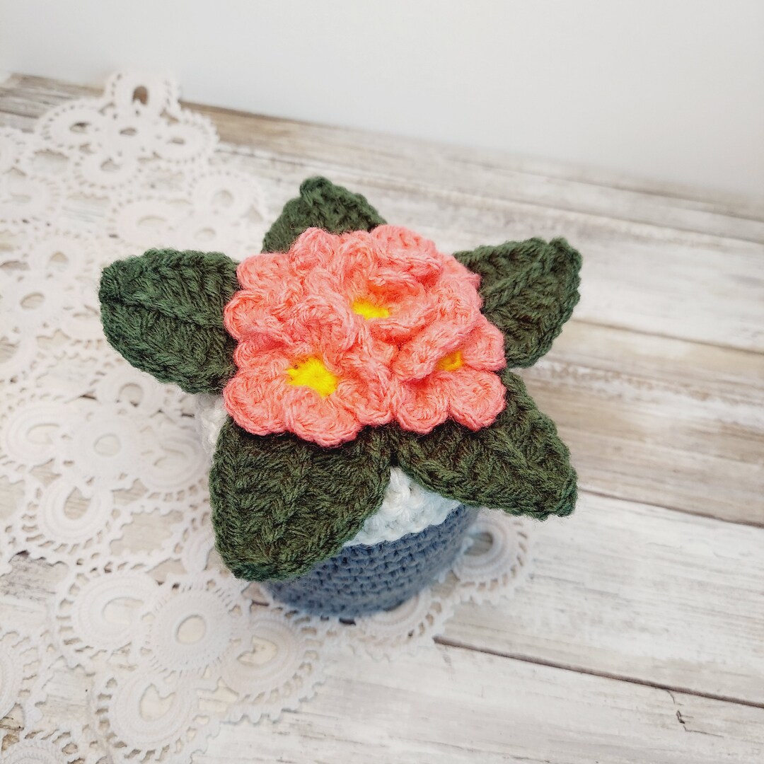 Crochet African Violet Flowers, Floral Nursery Decor, Home Wall Decor ...